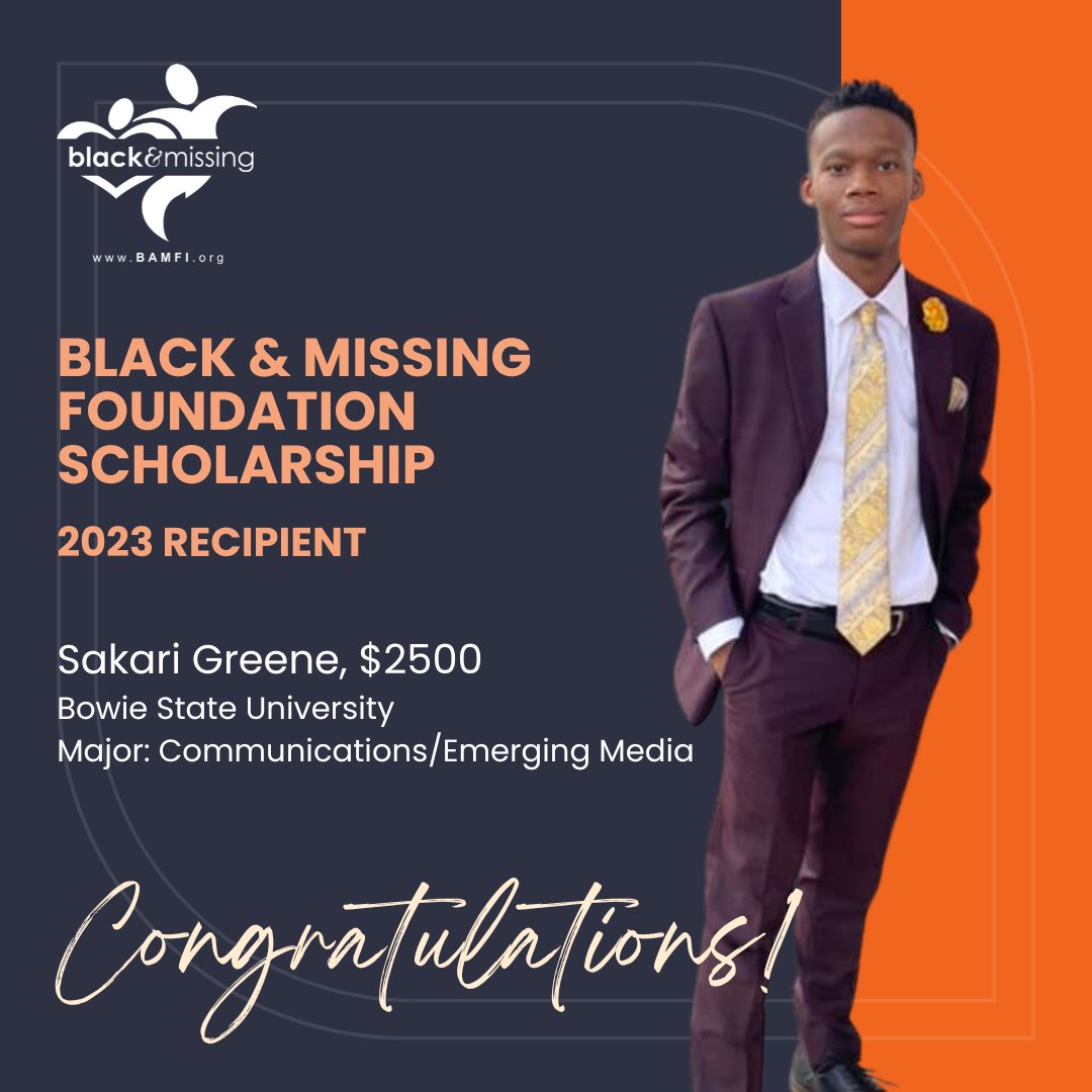 Blk & Missing FDN on Twitter: "We are excited to announce the recipient of the 2023 Black and ...