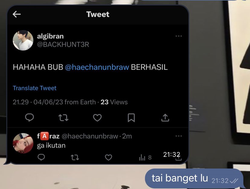 algibran on Twitter: "ngeprank bareng giliran gua di giniin ngga mau tanggung jawab ajggg fafa"