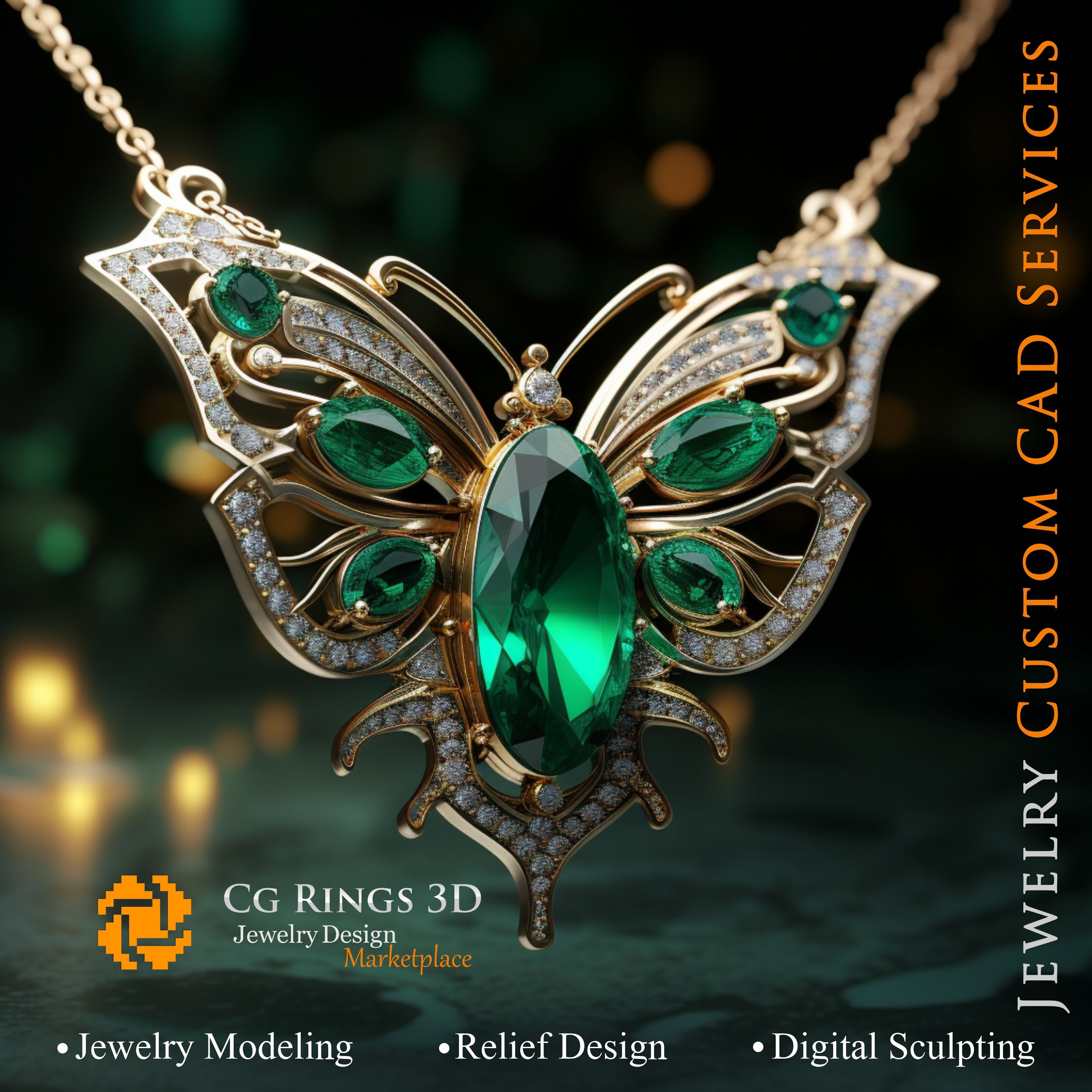 CG RINGS 3D on Twitter: "Pendant with Amethyst- Jewelry 3D CAD.3D CAD jewellery (3dm.Stl.Obj ...