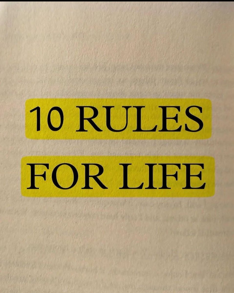 10 Rules For Life. - Thread from Mastering Life Path @Mastering_life ...