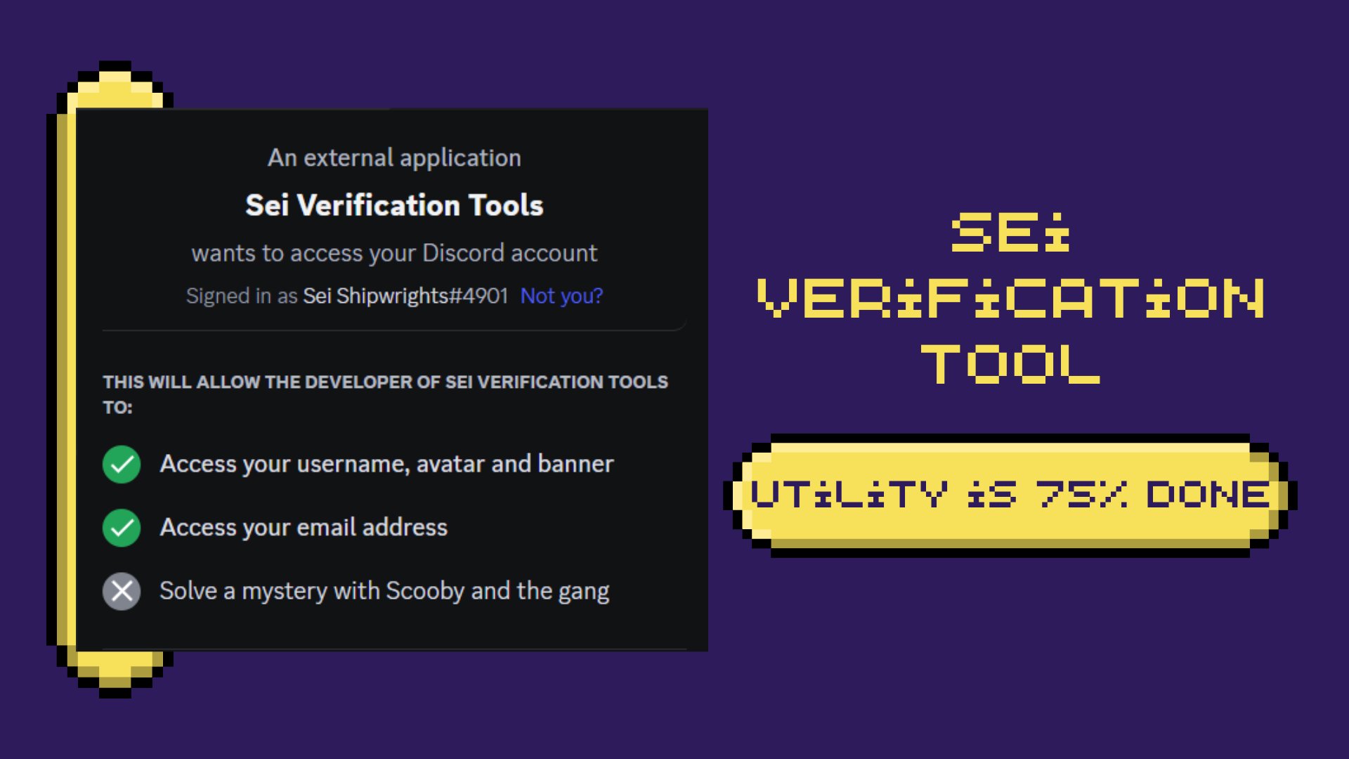 Sei Shipwrights | Sei Holder Verif on Twitter: "Sei Verification Tool is the main utility that ...