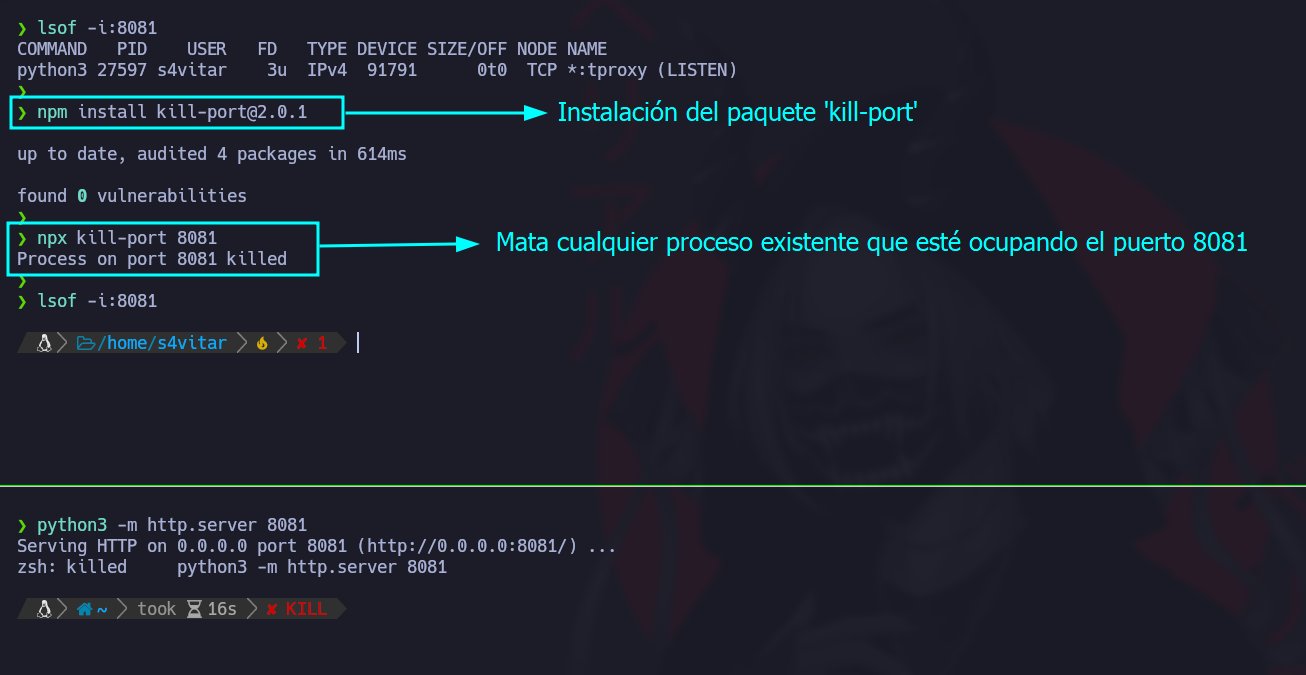 Hack4u on Twitter: "¿Buscas una forma rápida y eficaz de liberar puertos ocupados? 🤔 Prueba a ...