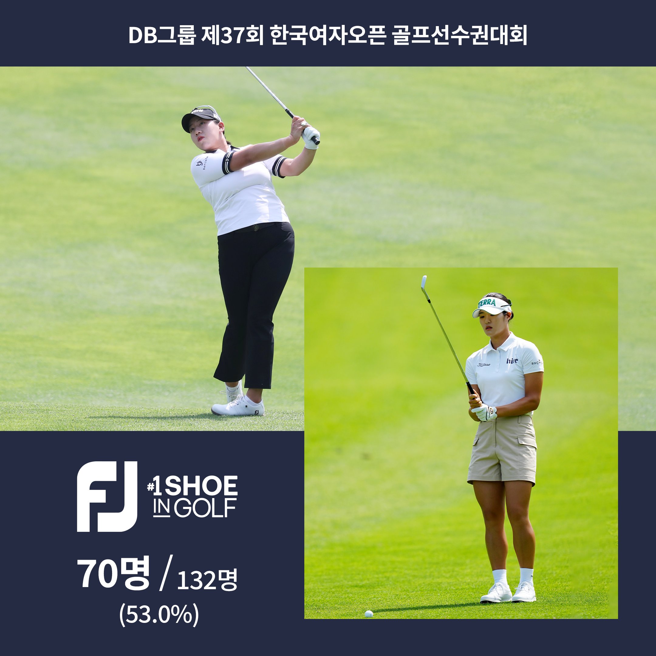 FJ Korea (풋조이 코리아) on Twitter: "[KLPGA 선수들의 압도적인 선택! #FJ] 2023 KLPGA DB그룹 제37회 한국여자오픈 골프선수권대회에서 ...