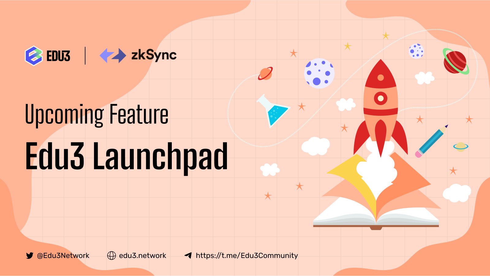 Edu3 📚 | IDO 13:00 UTC Today on Twitter: "🚀 Stay tuned for our upcoming feature: Edu3 Launchpad ...