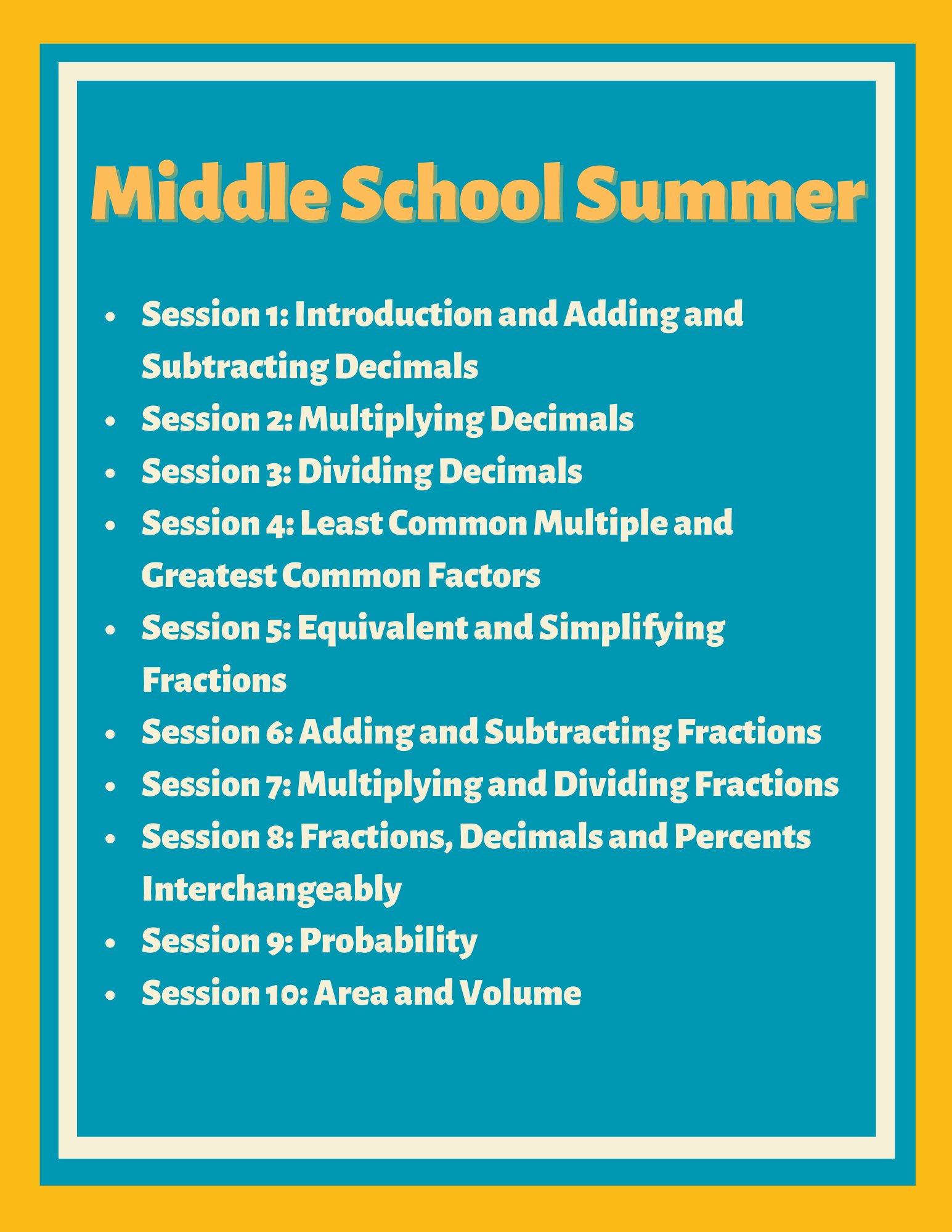 Supereasymath on Twitter: "The Middle School Group is for rising 6th ...