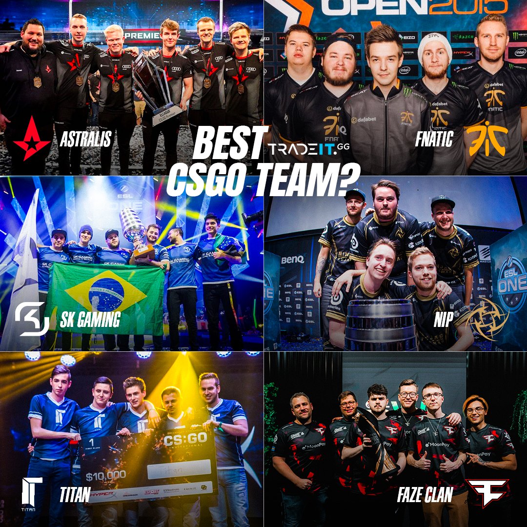 Drilon Rama on Twitter: "@tradeit_gg Astralis SK Fnatic Nip Titan FaZe It should be astralis ...