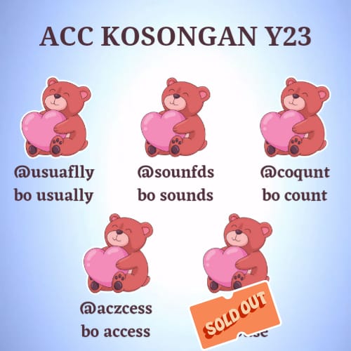 taleaaa (⁠ ⁠•⁠ᴗ⁠•⁠ ⁠) °bckup° on Twitter: "*☆ ° WTS ACC KOSONGAN Y23 — ও* დ verif all (no mastip ...