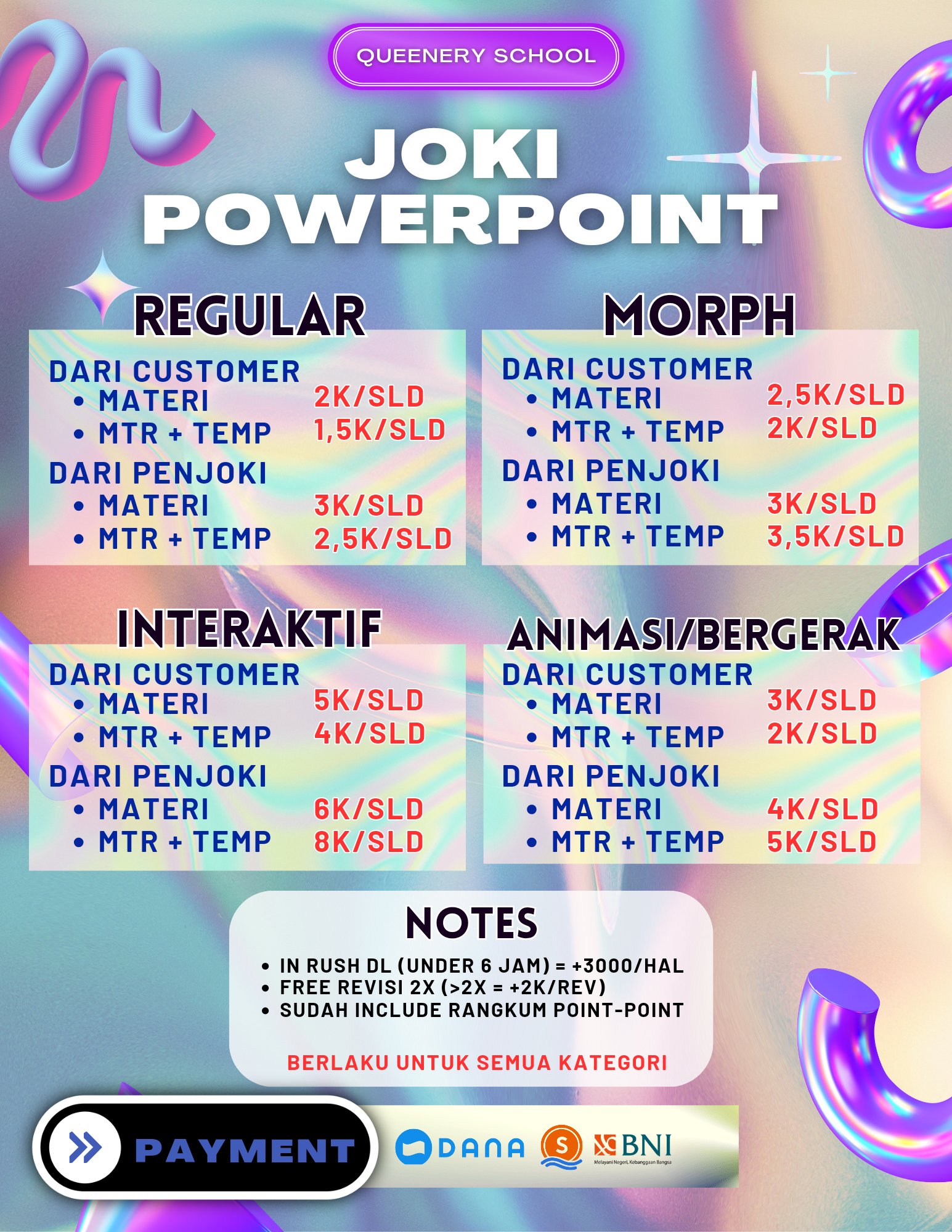 Queenery School | Joki Tugas Murce (@lowkeysharing) / Twitter