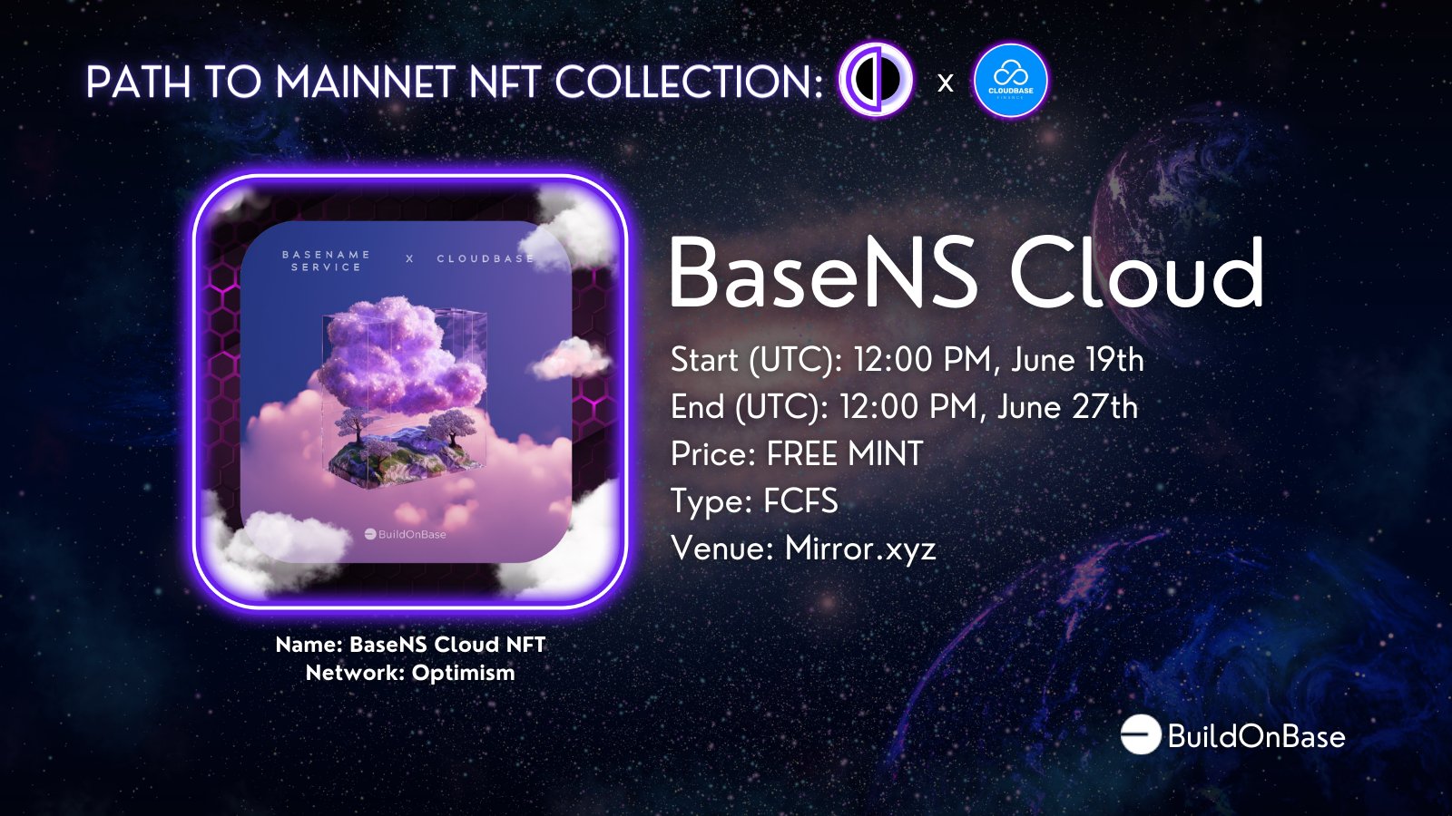 Base Name Service (BaseNS) on Twitter: "⛅️ @basensdomains and @CloudBase_Fin are so excited to ...