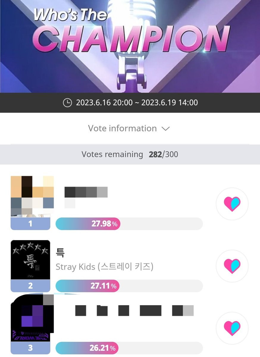 Stray Kids Global on Twitter: "RT @skzchartdata: ⭐️ShowChampion: PRE-VOTING on IDOL CHAMP, w3⭐️ ...