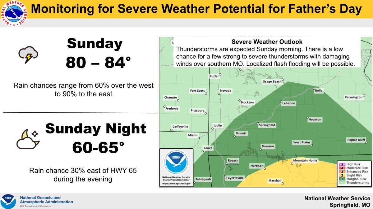 Nws Springfield On Twitter Thunderstorms Are Expected Sunday Morning