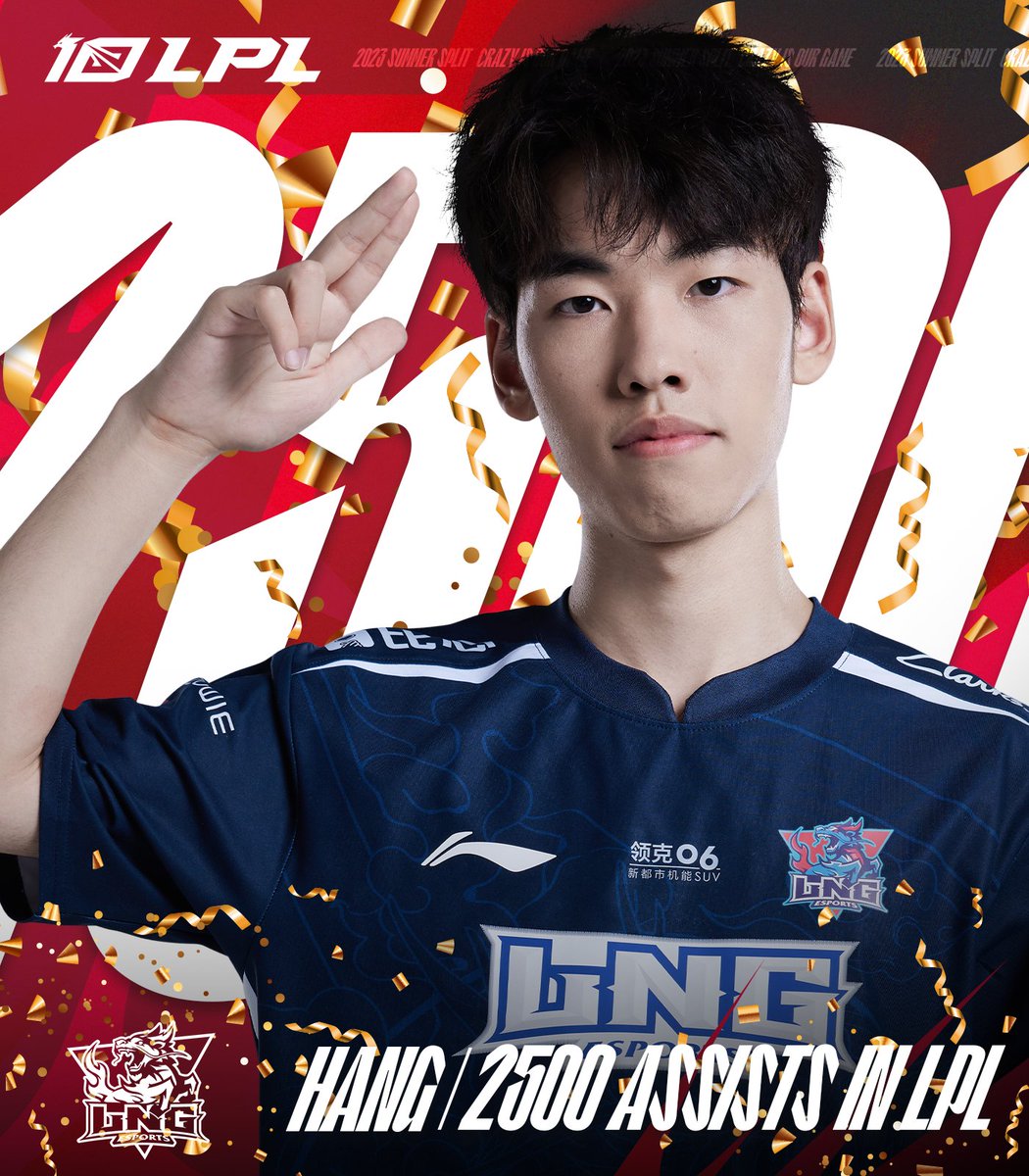 LPL on Twitter: "A good way to make your day! LNG Hang picks up his 2500th #LPL career assist ...