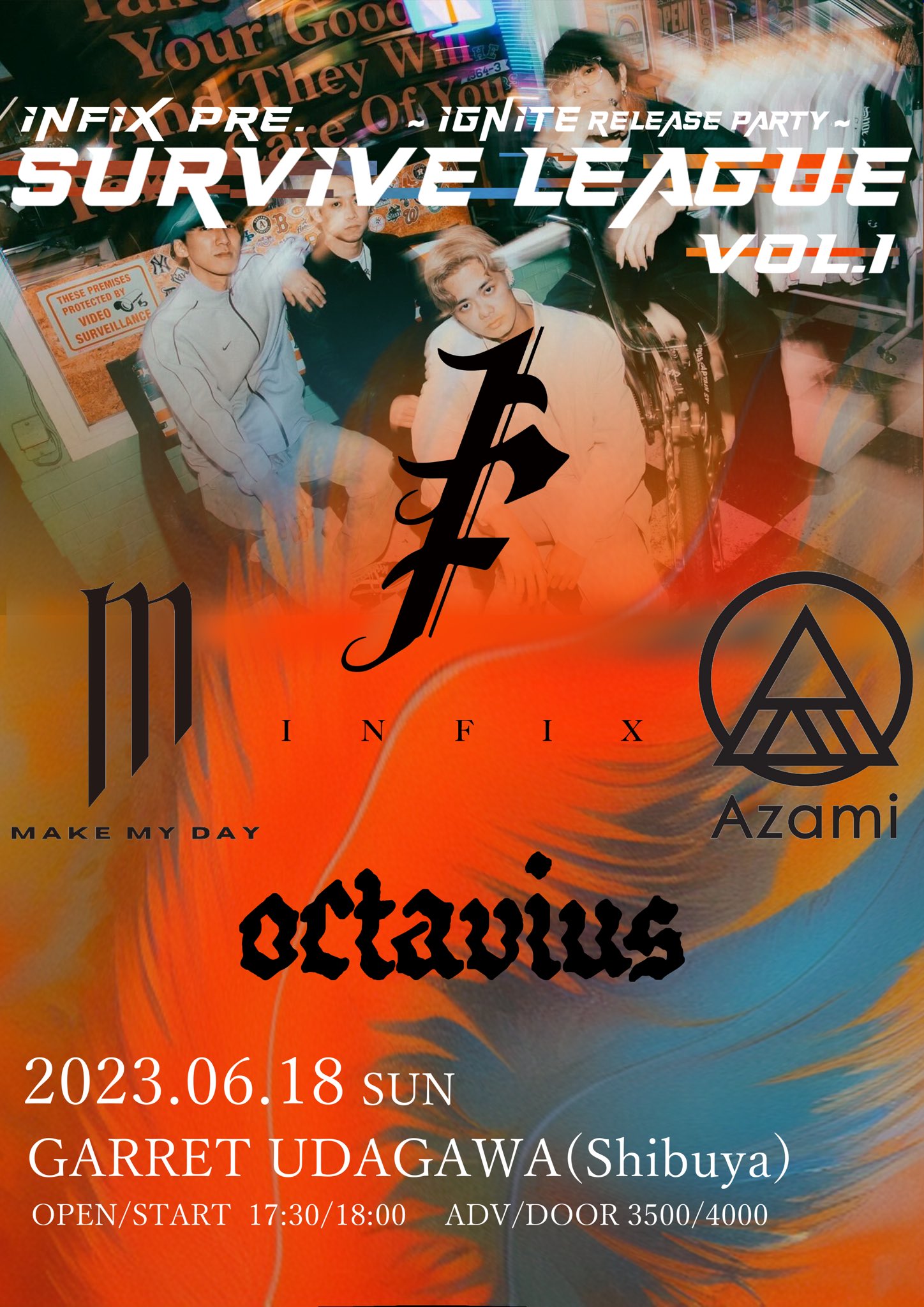 InFix New Single “IGNITE” OUT NOW on Twitter: "🔥遂に明日🔥 InFix pre. “SURVIVE LEAGUE vol.1 ~IGNITE ...