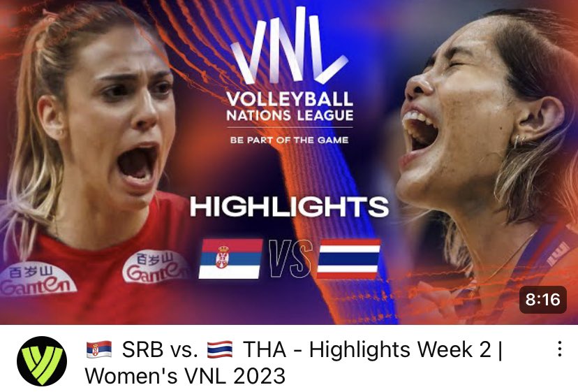 http on Twitter: "RT @thavolleyball: WATCH: 🇷🇸 SRB vs. 🇹🇭 THA - Highlights Week 2 | Women's VNL ...