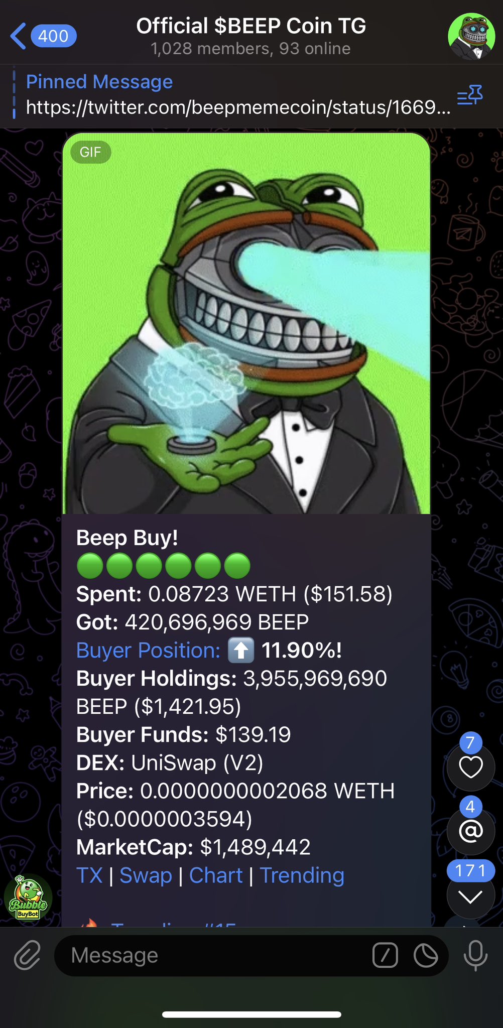 Wonderbread 🐸 🟩🟩🟩🟩 on Twitter: "This guy gets it! Retweet when you see it $beep #beep mothafucka ...