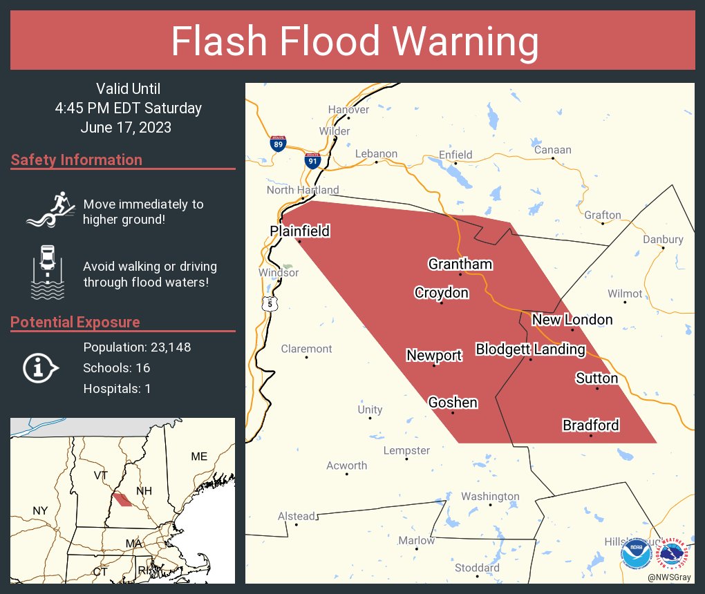 Nwsflashflood On Twitter Flash Flood Warning Including Newport Nh