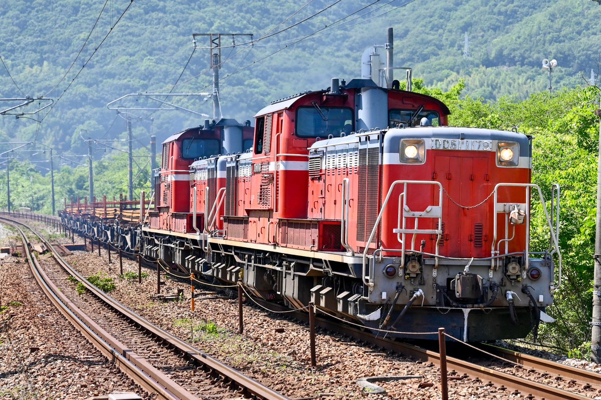 やまと on Twitter: "2023/06/17 工9786～工9785～工9871 ざっくり米子工臨 DD51 1179①+DD51 1186①+チキ8B 念願の後藤凸撮れました 後藤 ...