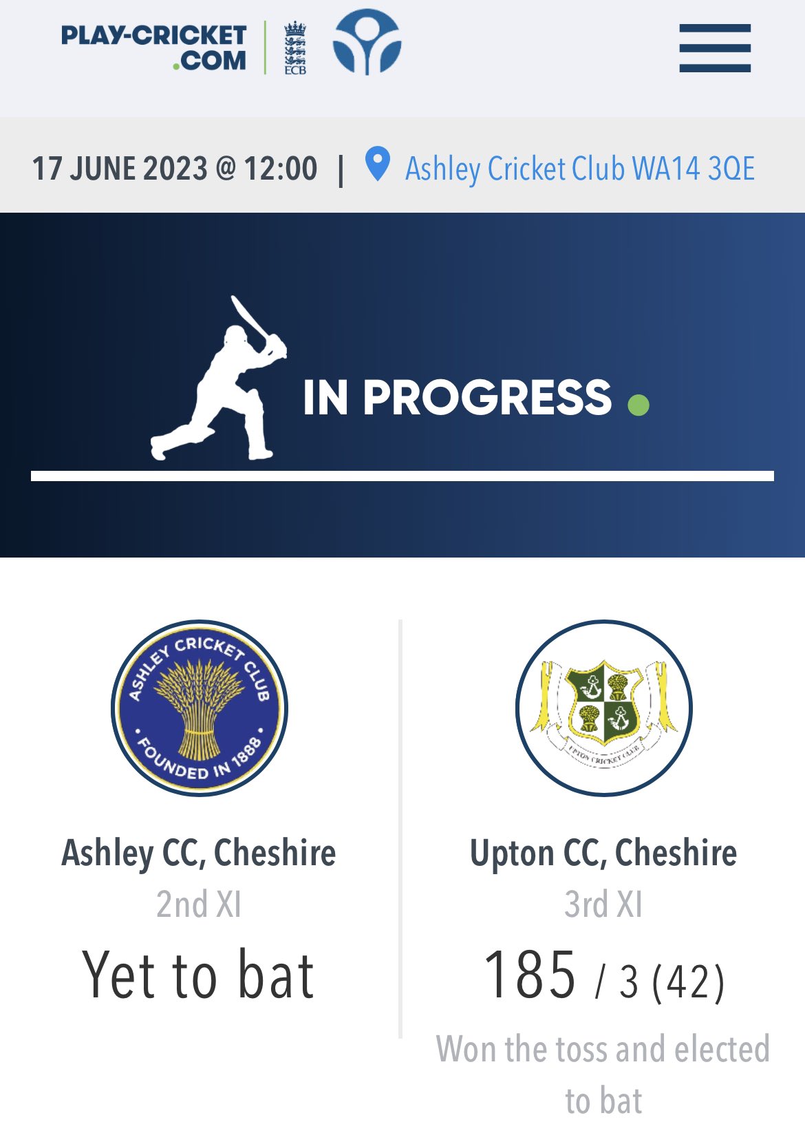 Upton Cricket Club on Twitter: "3’s update… https://t.co/bflz4GRJiE" / Twitter