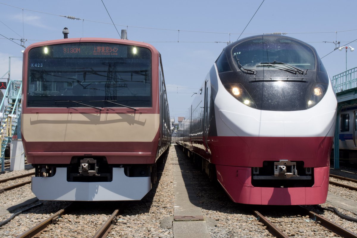 よるきゅう on Twitter: "勝田車両センターでの撮影会ではE531系赤電とE657系スカーレットブロッサムの並びに加え行先表示を変えていただき貴重な表示を撮ることができました 改めて ...