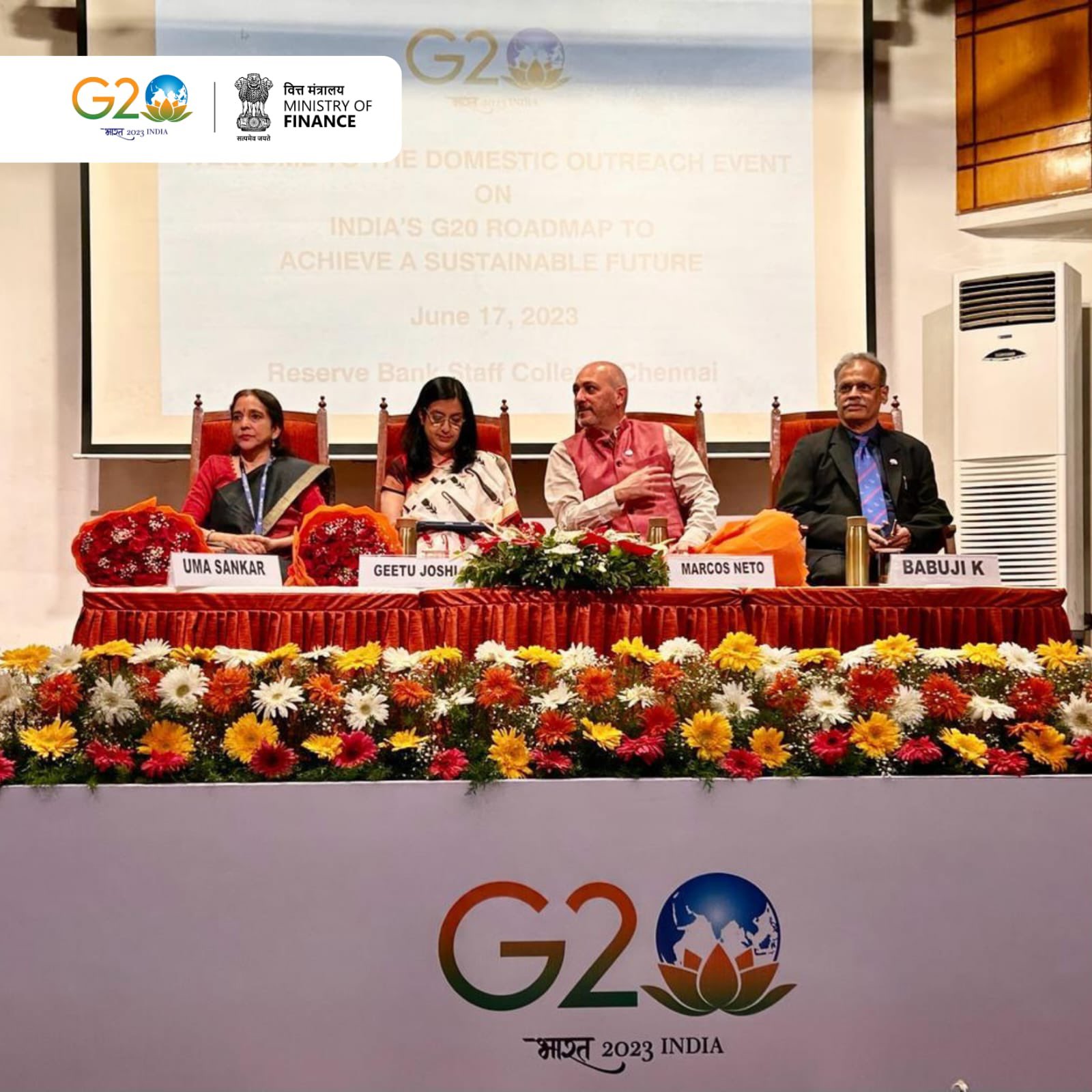 Ministry of Finance on Twitter: "Domestic outreach event was organised on 'India’s #G20 Roadmap ...