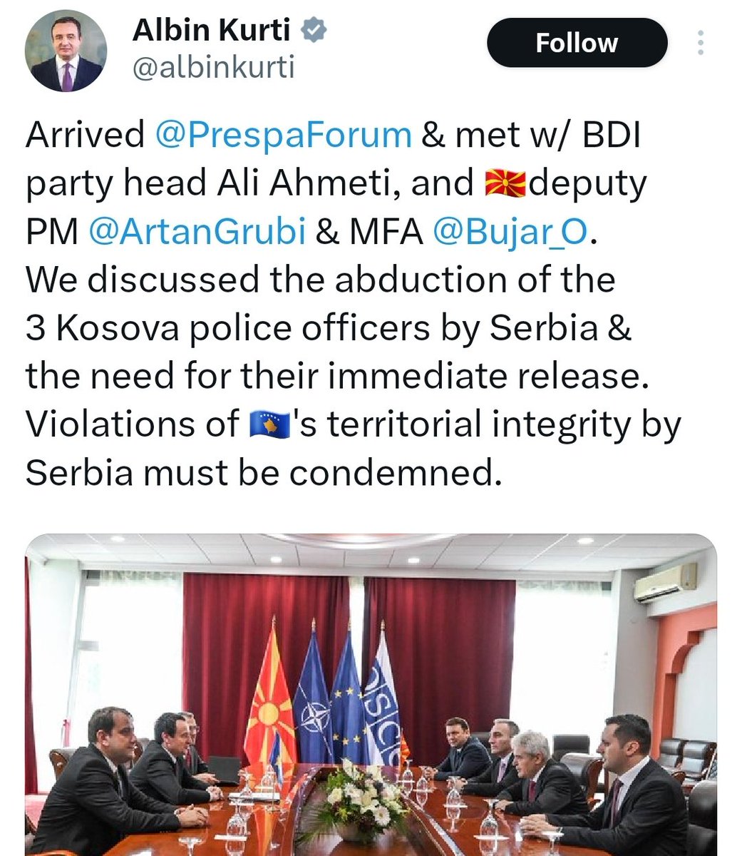 Раск🅰️жу🅱️ачот On Twitter Албин Курти политичкиот самоубица дошол на Преспа Форумот по кој