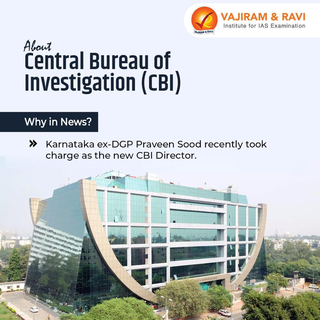Vajiram & Ravi on Twitter: "Karnataka ex-DGP Praveen Sood recently took charge as the new CBI ...