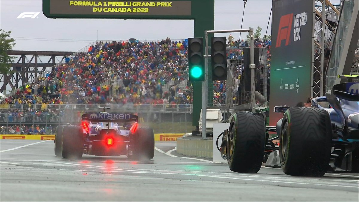 Formula 1 on Twitter: "🟢 GREEN LIGHT 🟢 And off we go for Q1! It's still a fairly wet track out ...