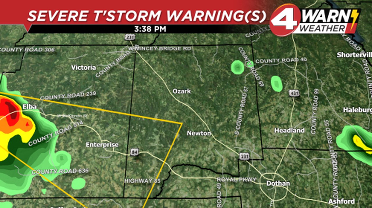 Zach Hatcher WX on Twitter: "*WEATHER ALERT* A Severe T'storm Warning has been issued for Dale ...