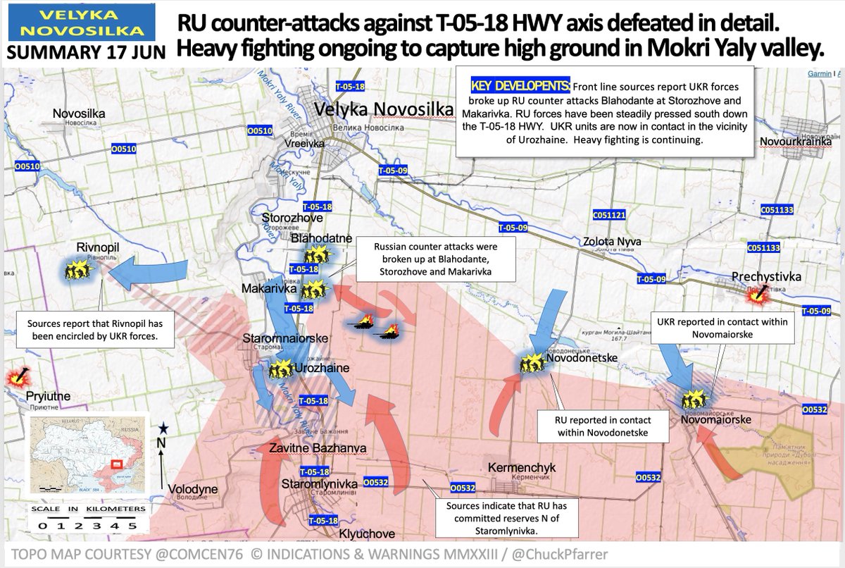 ATACMS FOR🇺🇦ASAP on Twitter: "RT @ChuckPfarrer: VELYKA NOVSLIKA / 17 JUN/ UKR forces broke up ...