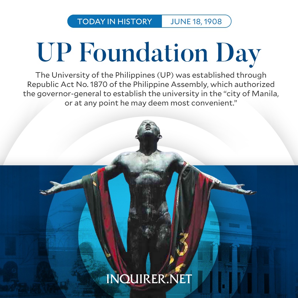 Inquirer on Twitter: "#TodayInHistory On this day 115 years ago, the University of the ...