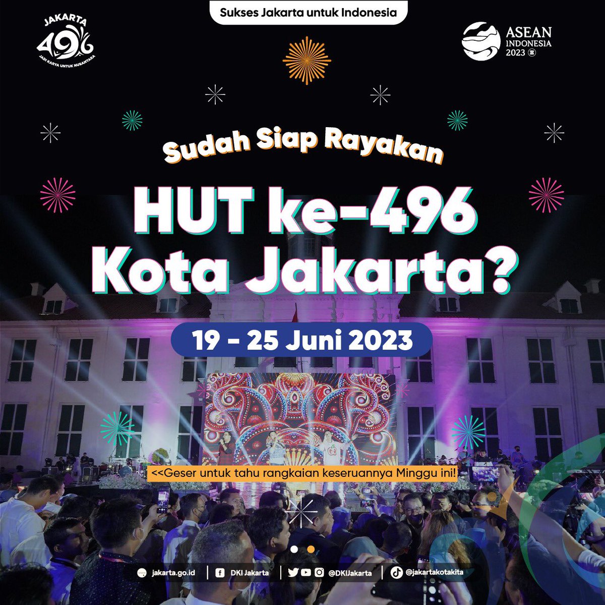 Pemprov DKI Jakarta on Twitter: "Keseruan rangkaian acara HUT ke-496 Kota Jakarta terus ...