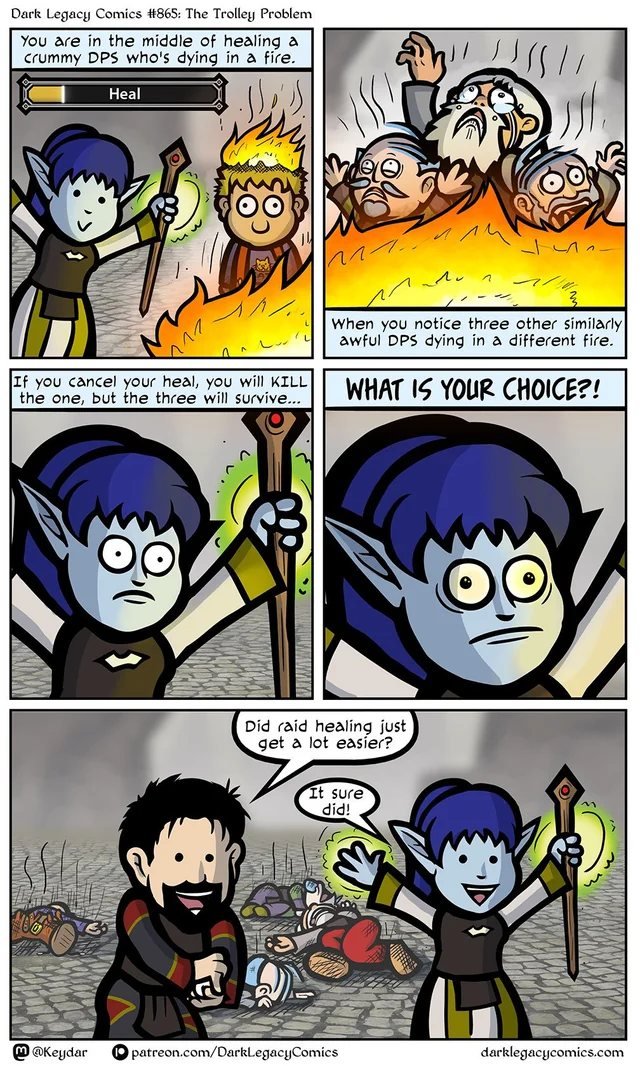 Warcraft Memes on Twitter: "The Trolley Problem - Dark Legacy Comics #865 #warcraft # ...