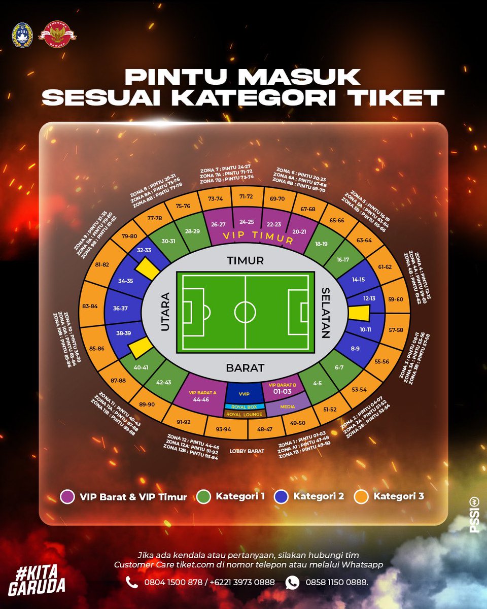 PSSI on Twitter: "Halo, sobat Garuda! 👋 Berikut akses pintu masuk dan area parkir Stadion Utama ...
