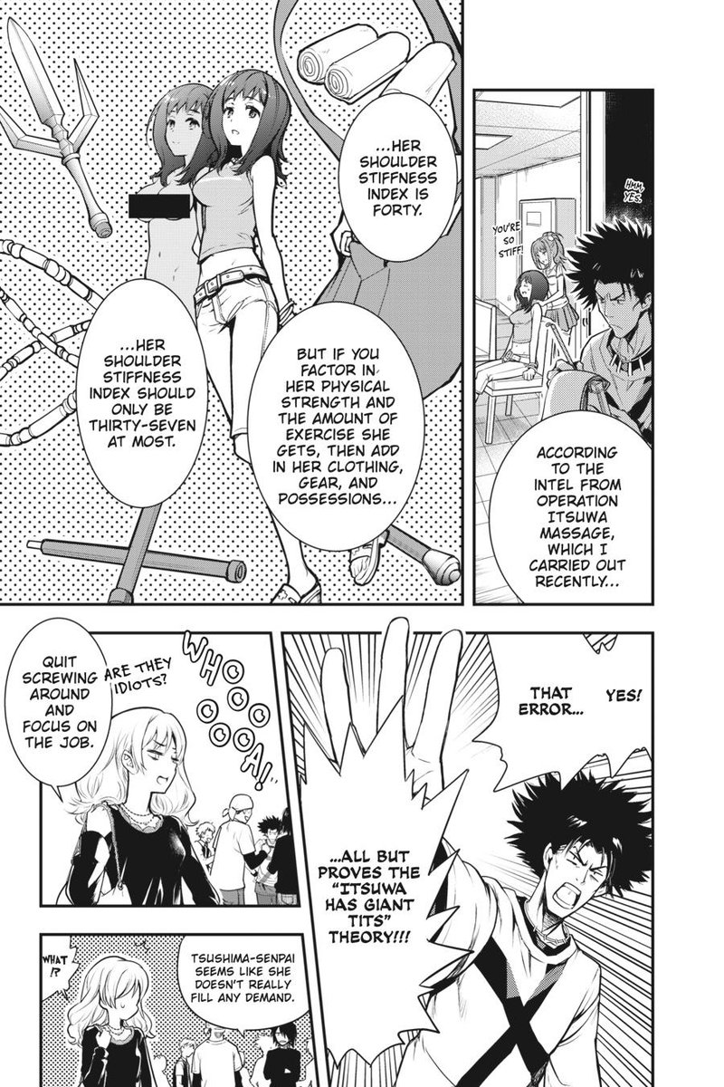 Knight Leader On Twitter Yup This Is The Official Index Manga Scan And Itsuwa Is Censored
