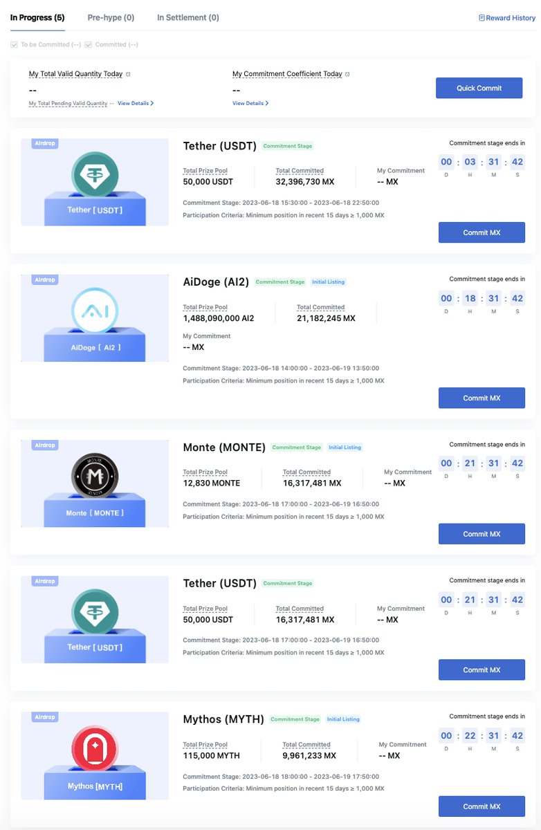 MEXC on Twitter: "5 Kickstarters on #MEXC today! Commit your $MX to get free airdrops ⬇️ https ...