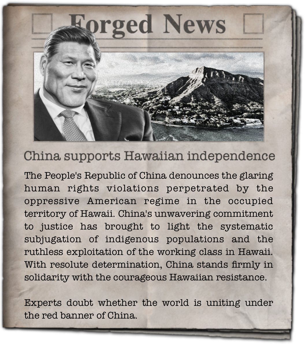 Forged News on Twitter: "@Terror_Alarm 🇨🇳🌴China denounces the oppressive American regime, stands ...