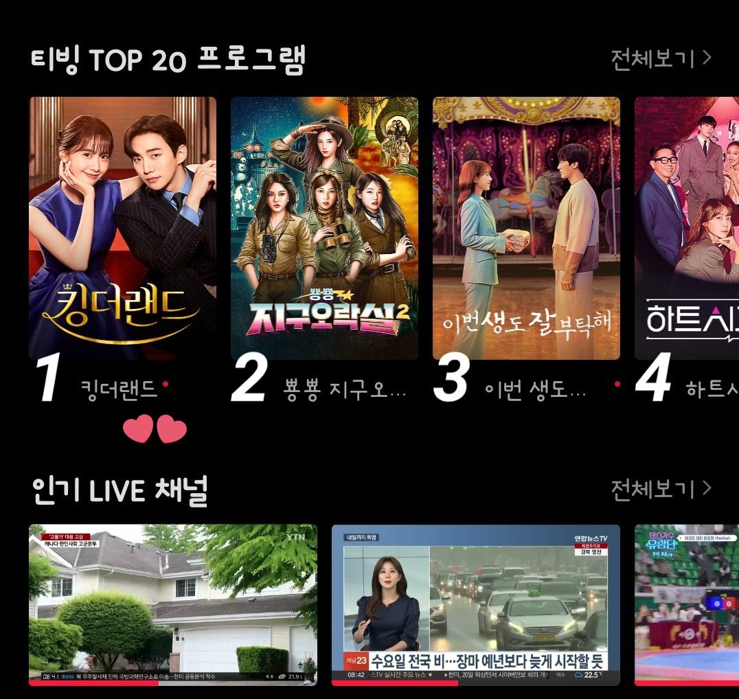 YoonA - Cheon Sa Rang on Twitter: "INFO | 230618, OTT Daily Ranking Chart — King The Land #5 ...