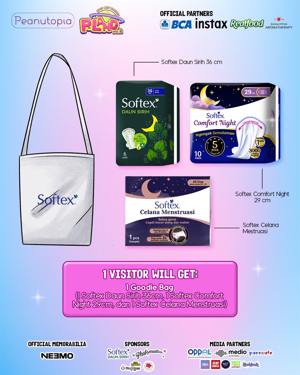 P-LAND Art Market on Twitter: "Working together with Softex, each visitor will get 1 goodie bag ...