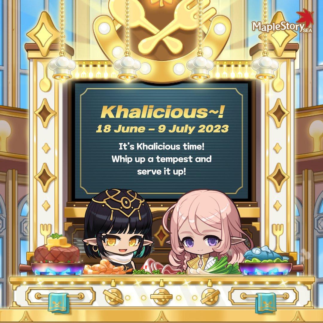 MapleStorySEA on Twitter: "It's Khalicious time~! A mashup of Wonstaurant serving up delicious ...