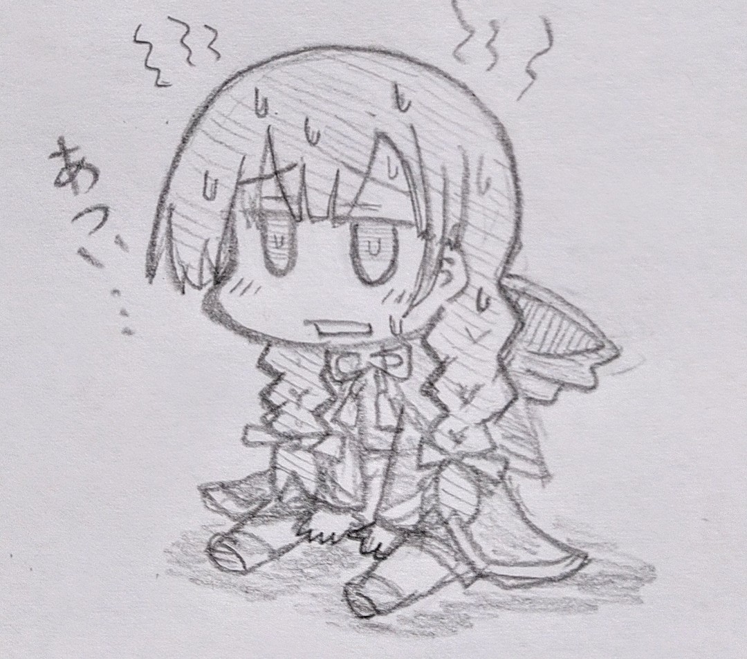 「今夜のお絵描き2 暑い神州丸」アヒルちゃんの漫画