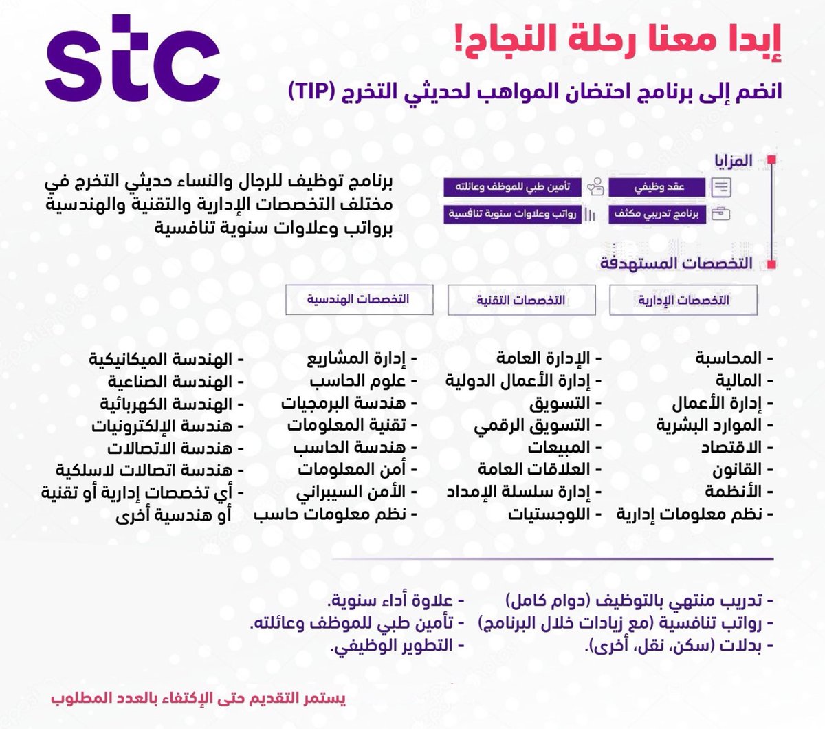 وظائف نسائية on Twitter: "وظائف نسائية شاغرة #وظائف_الرياض شركة STC تعلن فتح باب التوظيف للجنسين ...