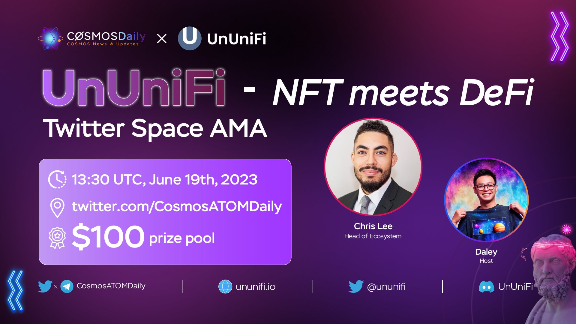 Cosmos Daily ⚛️ on Twitter: "We’re excited to host a Twitter Space AMA with @ununifi 🗓️ Date ...
