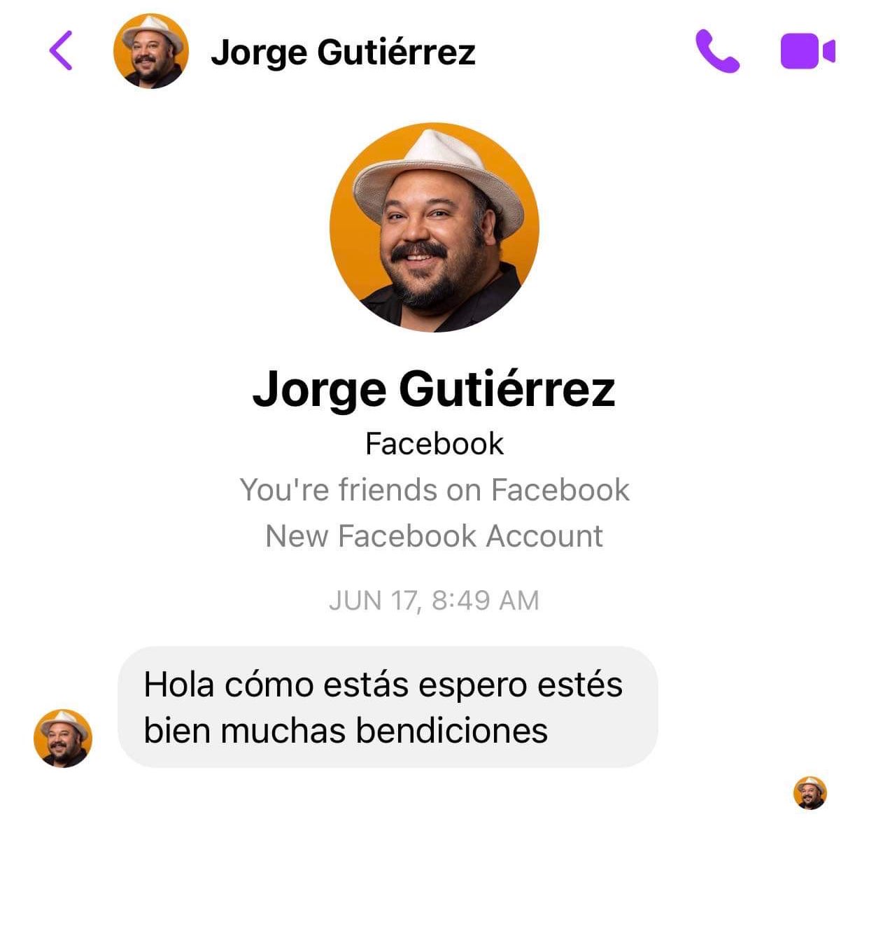 Jorge Gutierrez Facebook