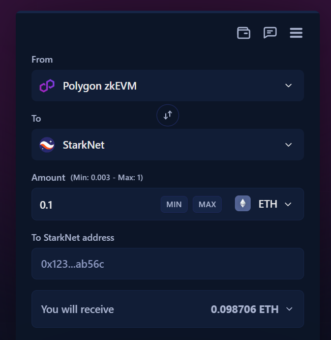 UpdateFarmnews.ETH.lens 🚢🐐 on Twitter: "6.บริด $ETH จาก Polygon Zkevm ไปเป็น $ETH บน Starknet ...
