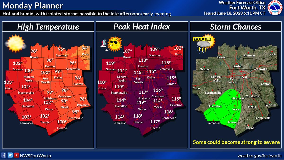 Nws Fort Worth On Twitter 6 15 Pm Forecast Update Expect Humid