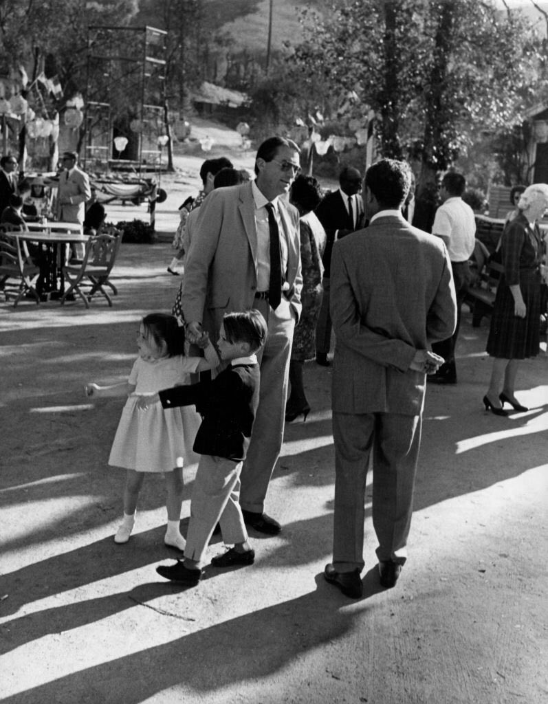 gregory peck with his two youngest children anthony and cecilia on the ...