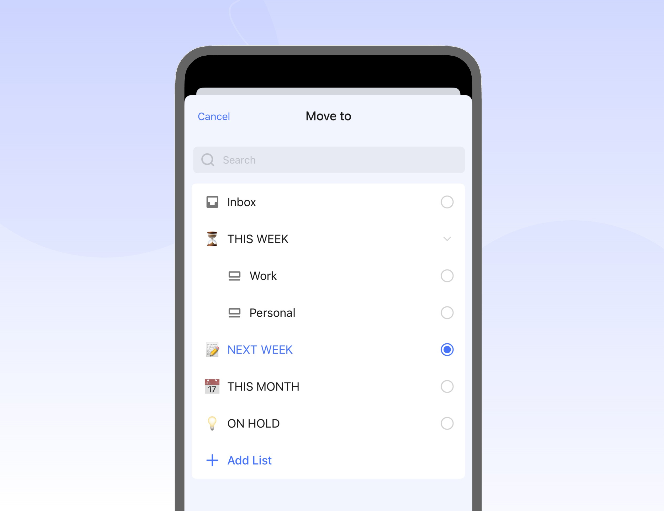 TickTick on Twitter: "🚀 Quick Tip: When moving tasks, you can directly place them into specific ...