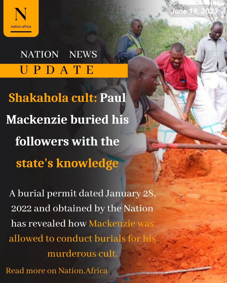 ππππ ππππβ’ On Twitter Rt Nationafrica Shakahola Cult Paul Mackenzie Buried His Followers