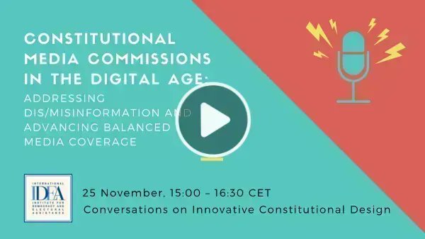 ConstitutionNet on Twitter: "Recording available! We discuss how #Constitutional #Media ...