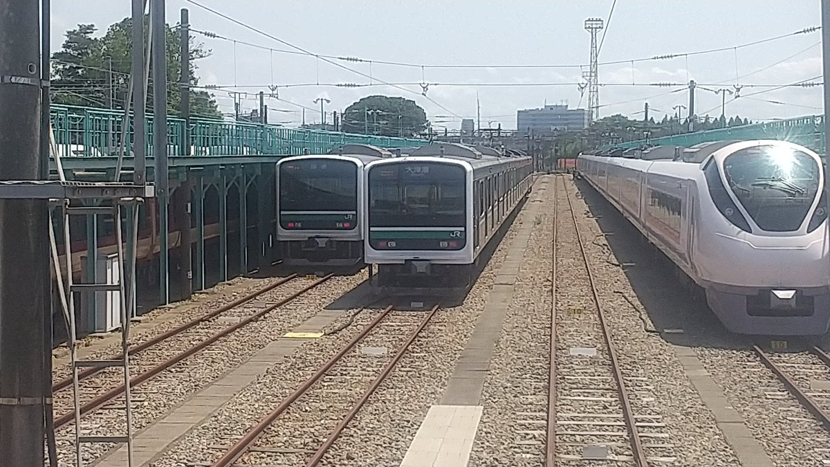 Kazuya on Twitter: "6/19(月)勝田車両センターにて E501系K754編成5両(青幕) E501系K754編成の幕が大津港になっていて列車番号も501K表示になってい ...